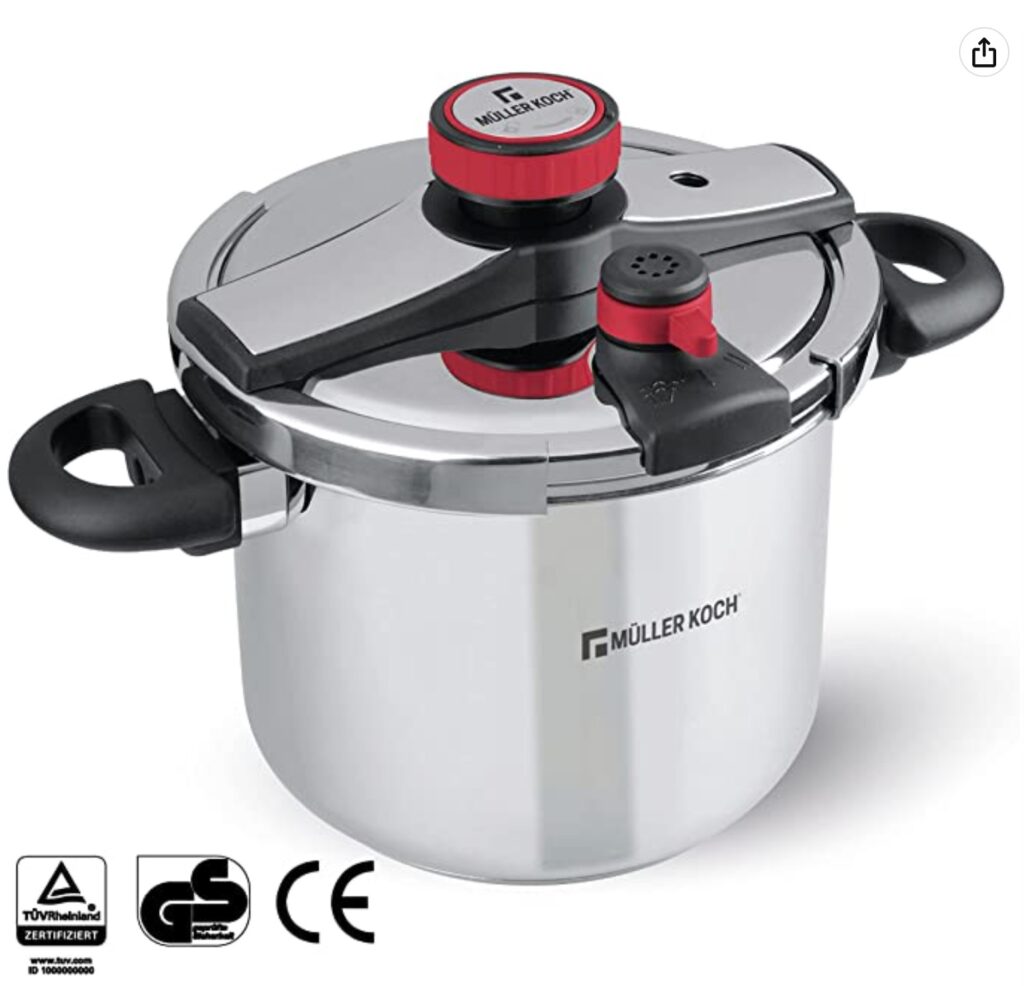 Muller Koch MK-5021 Pressure Cooker Set 7L+5L (24cm, Stainless Steel ...