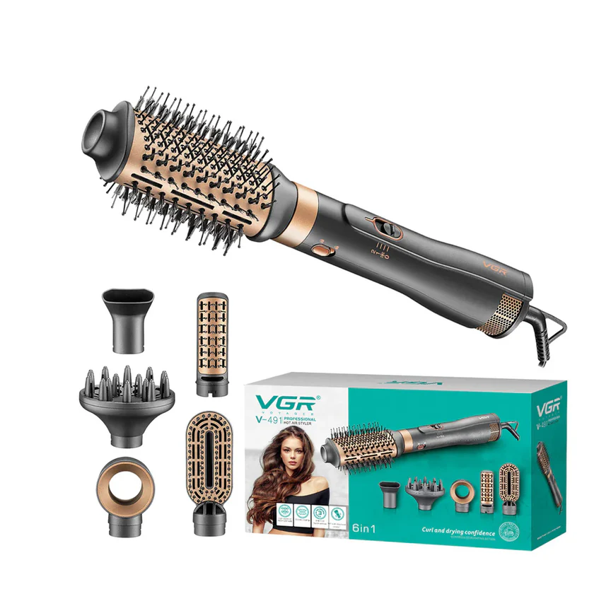 VGR V-491 Professional Hot Air Styler 6 in 1 Brush - RA Home Store